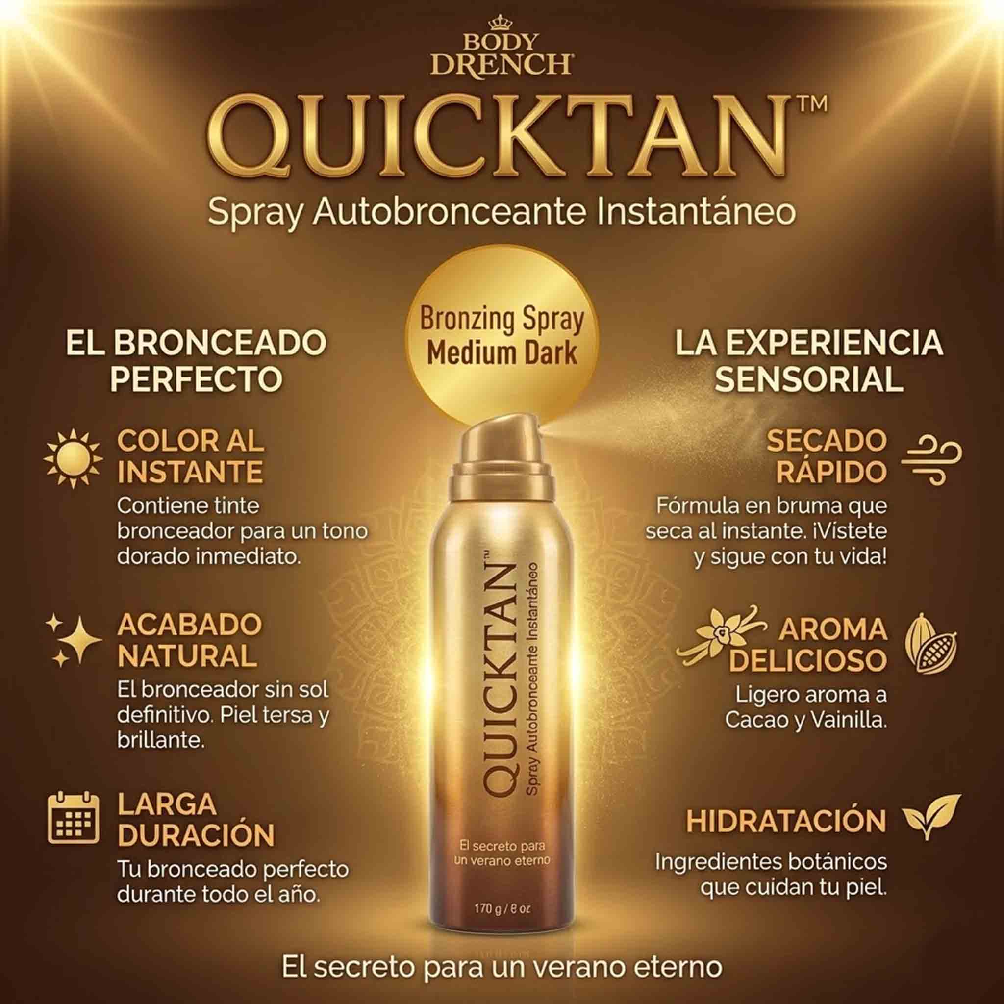 Autobronceante En Spray Body Drench Quicktan Medium Dark 170Gr – IMAGEN ...